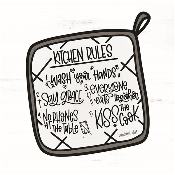 Trinx Kitchen Rules by - Wrapped Canvas Print | Wayfair